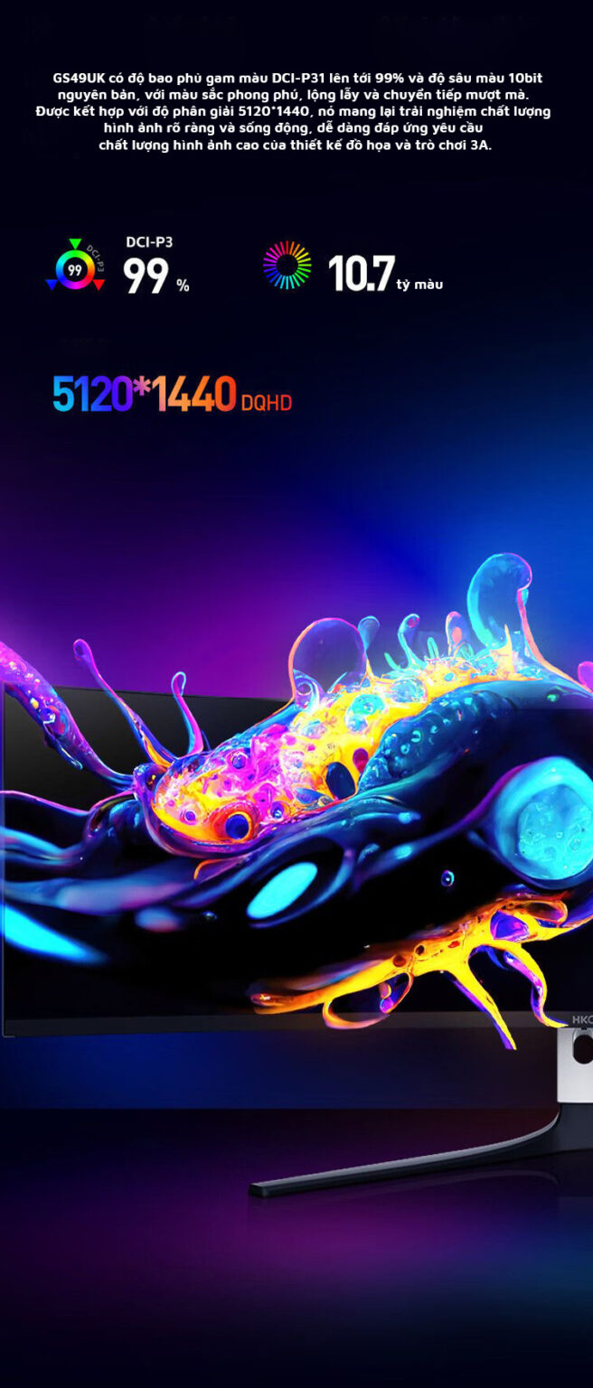 Màn hình cong 49'' HKC GS49UK OLED|240Hz - HKC Việt Nam